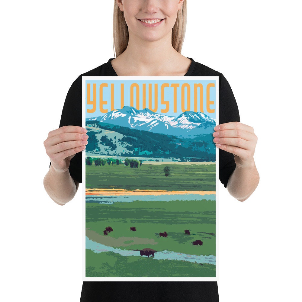 Yellowstone National Park Poster Print 12x18 Yellowstone - Etsy
