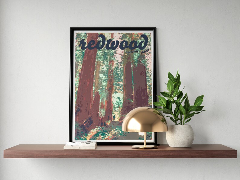 Redwood National Park Digital Download, Redwood National Park Poster ...