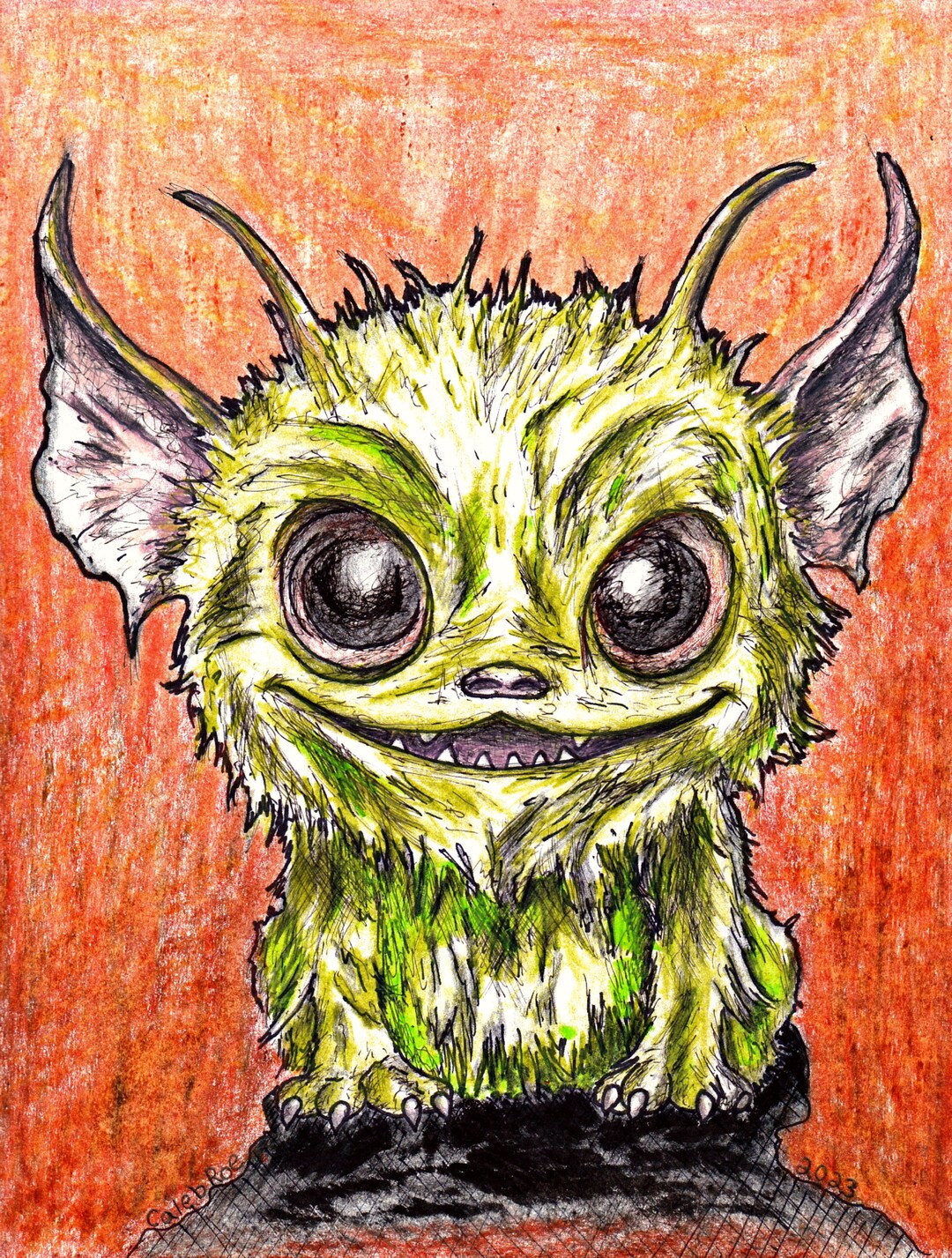 Green Gremlin 8.5 X 11in Art Print - Etsy