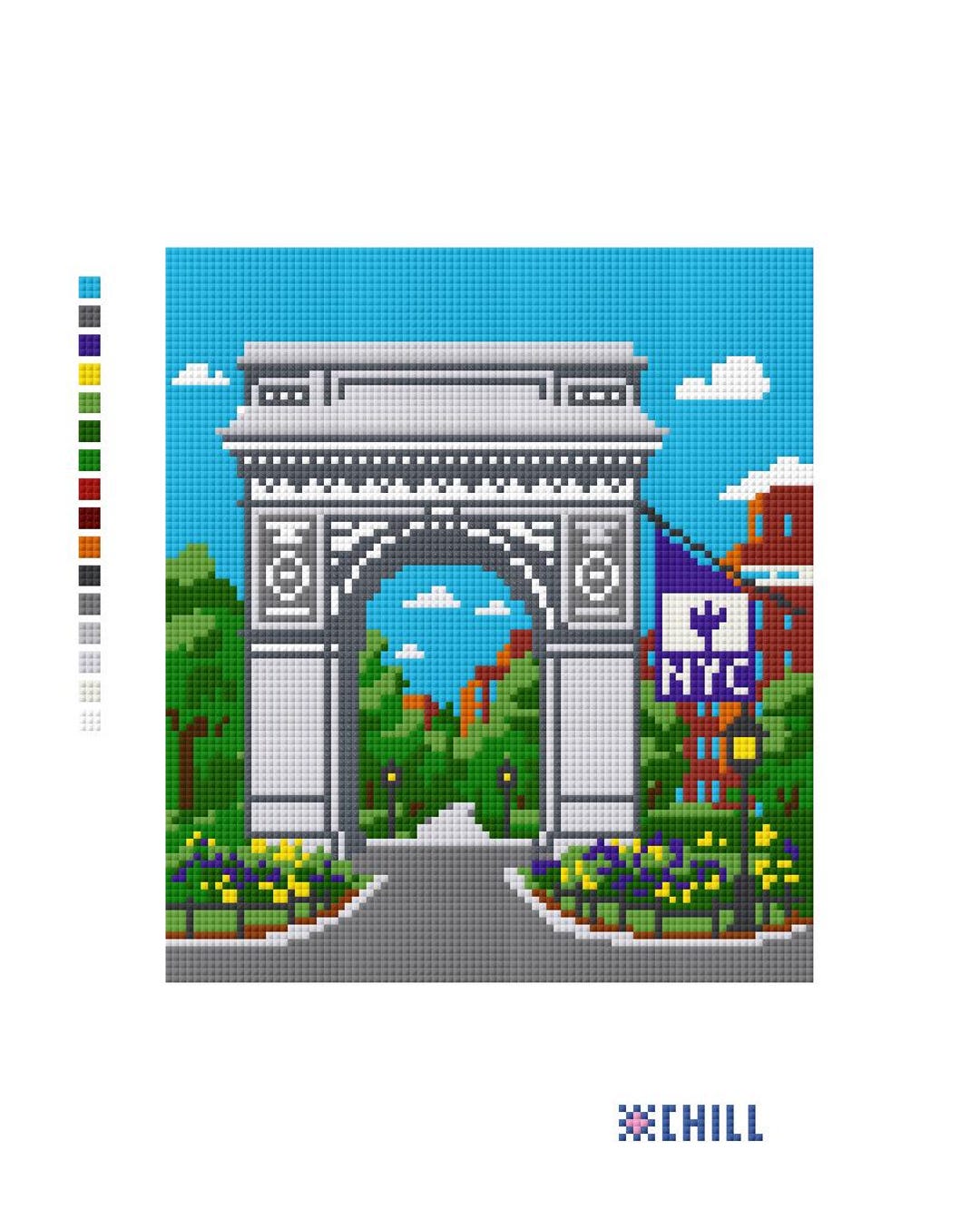 NYC Campus Arch Needlepoint Canvas – Class of 2026, 5x7 Image - Etsy