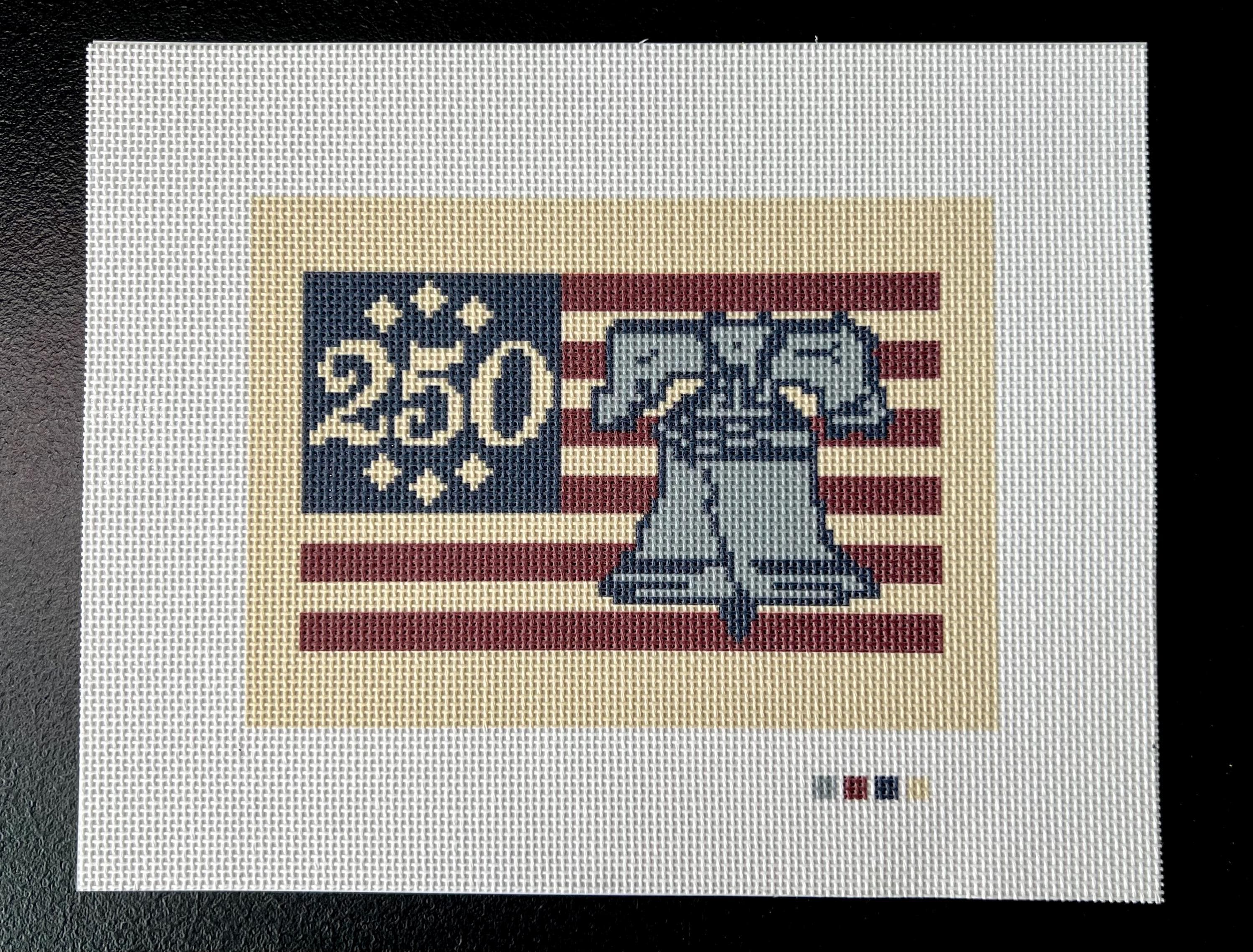 250th Birthday Liberty Bell American Flag Needlepoint Canvas - Etsy