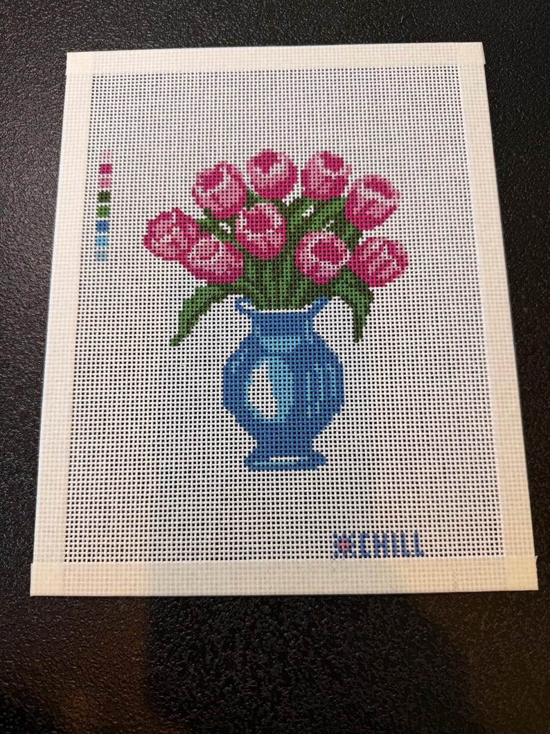 Pink Tulips Needlepoint Kit - (everything Included and Pre-assembled ...