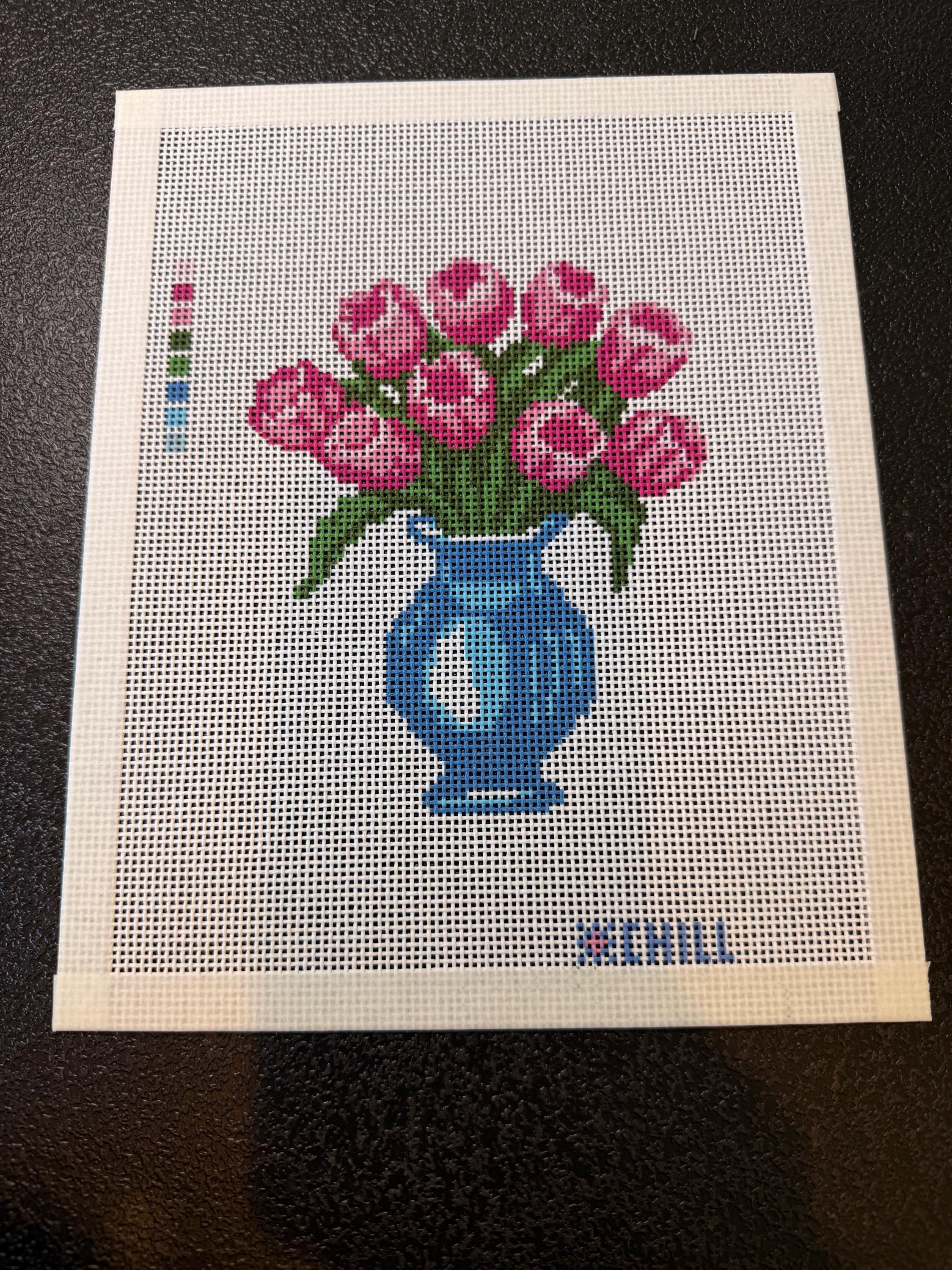 Pink Tulips Needlepoint Kit - (everything Included and Pre-assembled ...