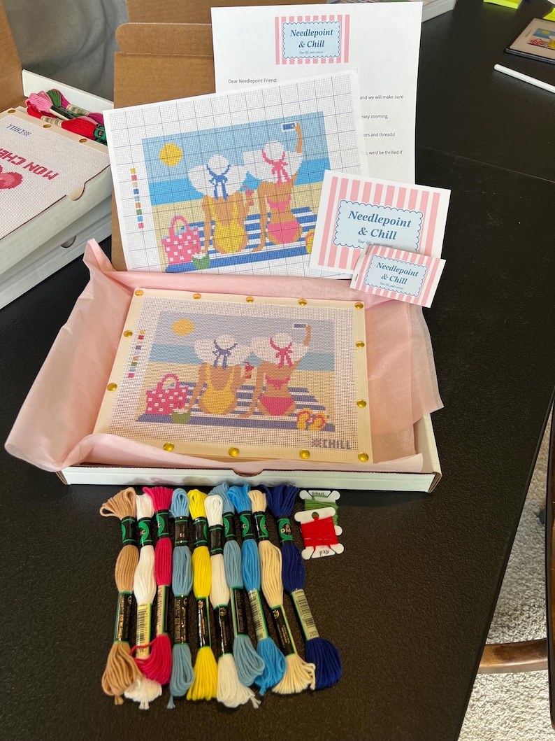 Seaside Selfie Needlepoint Kit: Beginner-friendly Beach Vacation Project - Etsy