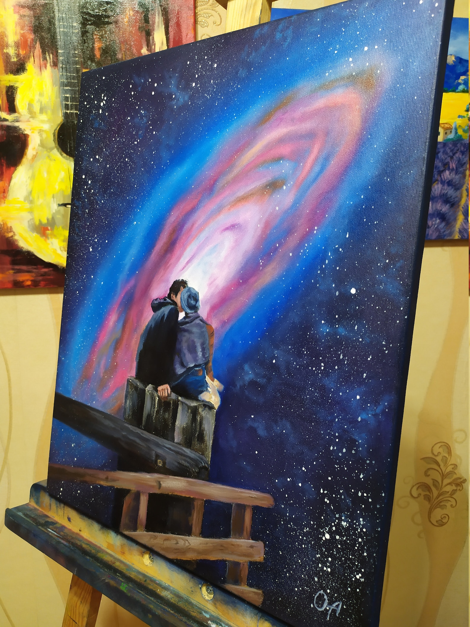 ORIGINAL Oil Painting Surreal Art Surrealism Galaxy - Etsy