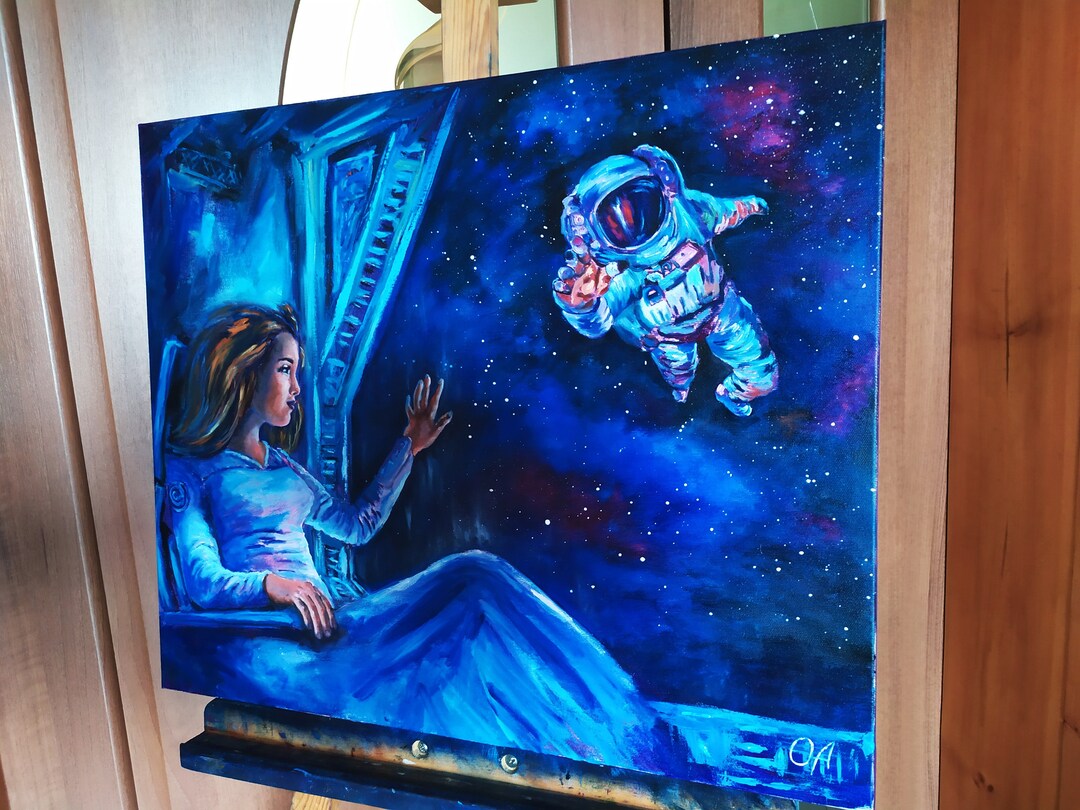 ORIGINAL Oil Painting, Surreal Art, Surrealism, Galaxy, Contemporary ...