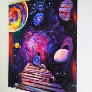 ORIGINAL Oil Painting Surreal Art Surrealism Galaxy - Etsy