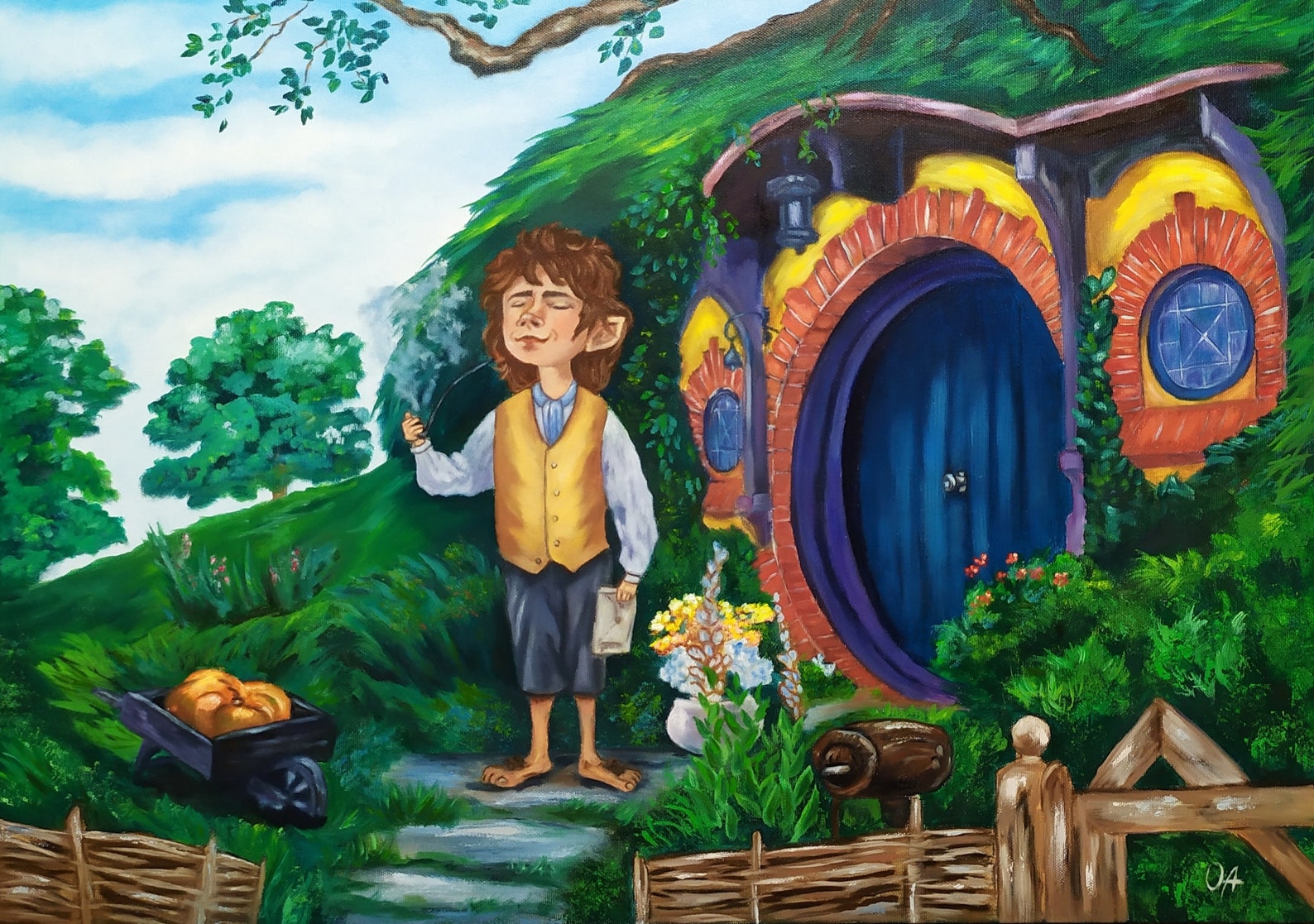 Original Ölgemälde Bilbo Baggins Shire Hobbiton Art Hobbit - Etsy.de