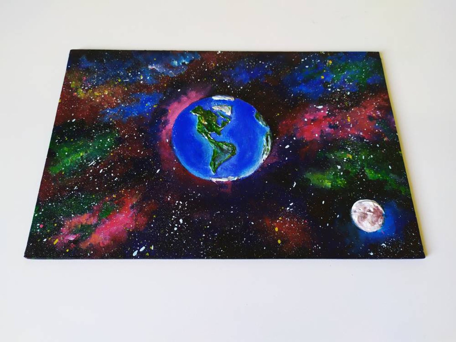 ORIGINAL Acrylic Painting Surreal Art Surrealism Galaxy - Etsy