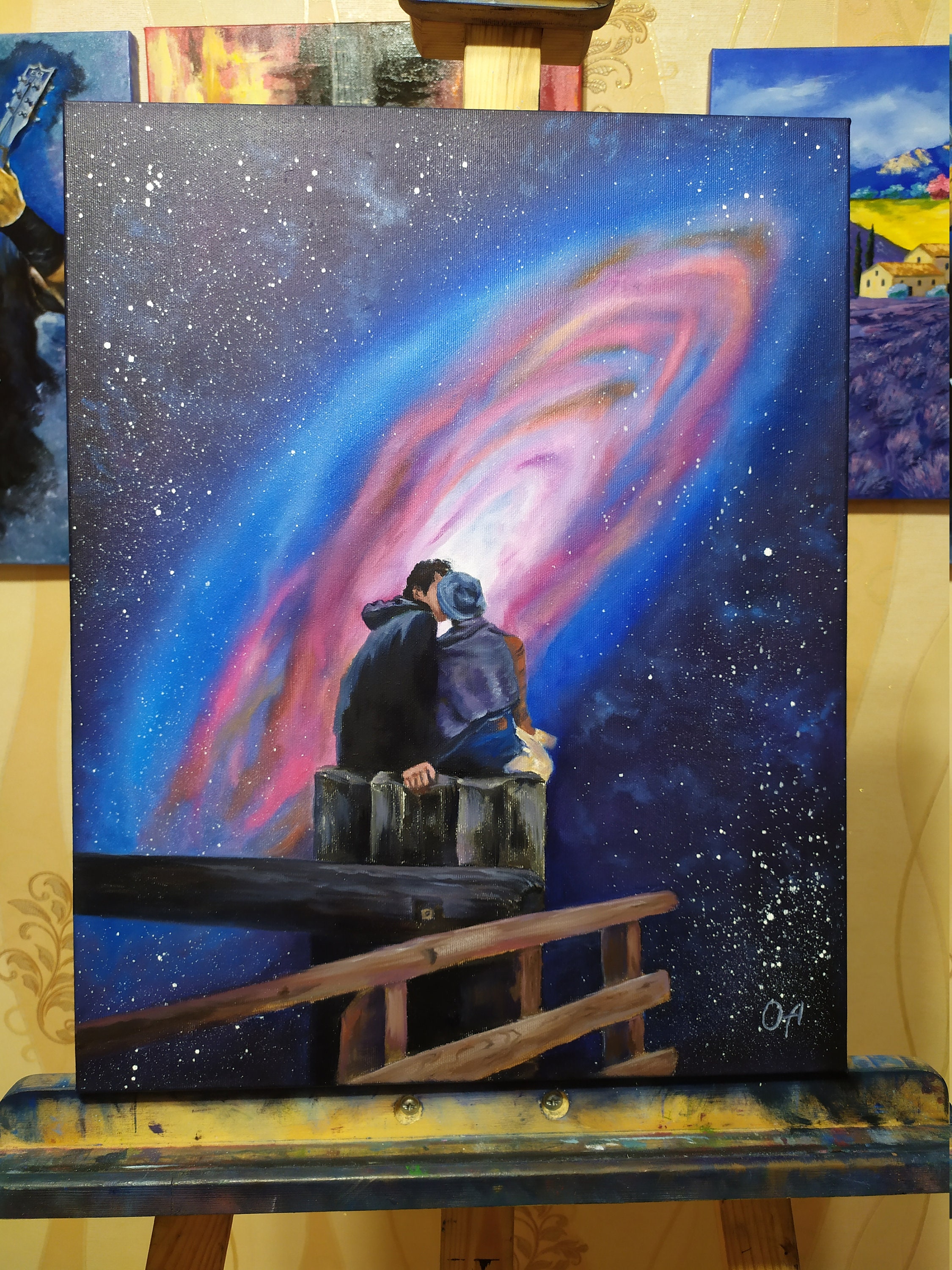 ORIGINAL Oil Painting Surreal Art Surrealism Galaxy - Etsy