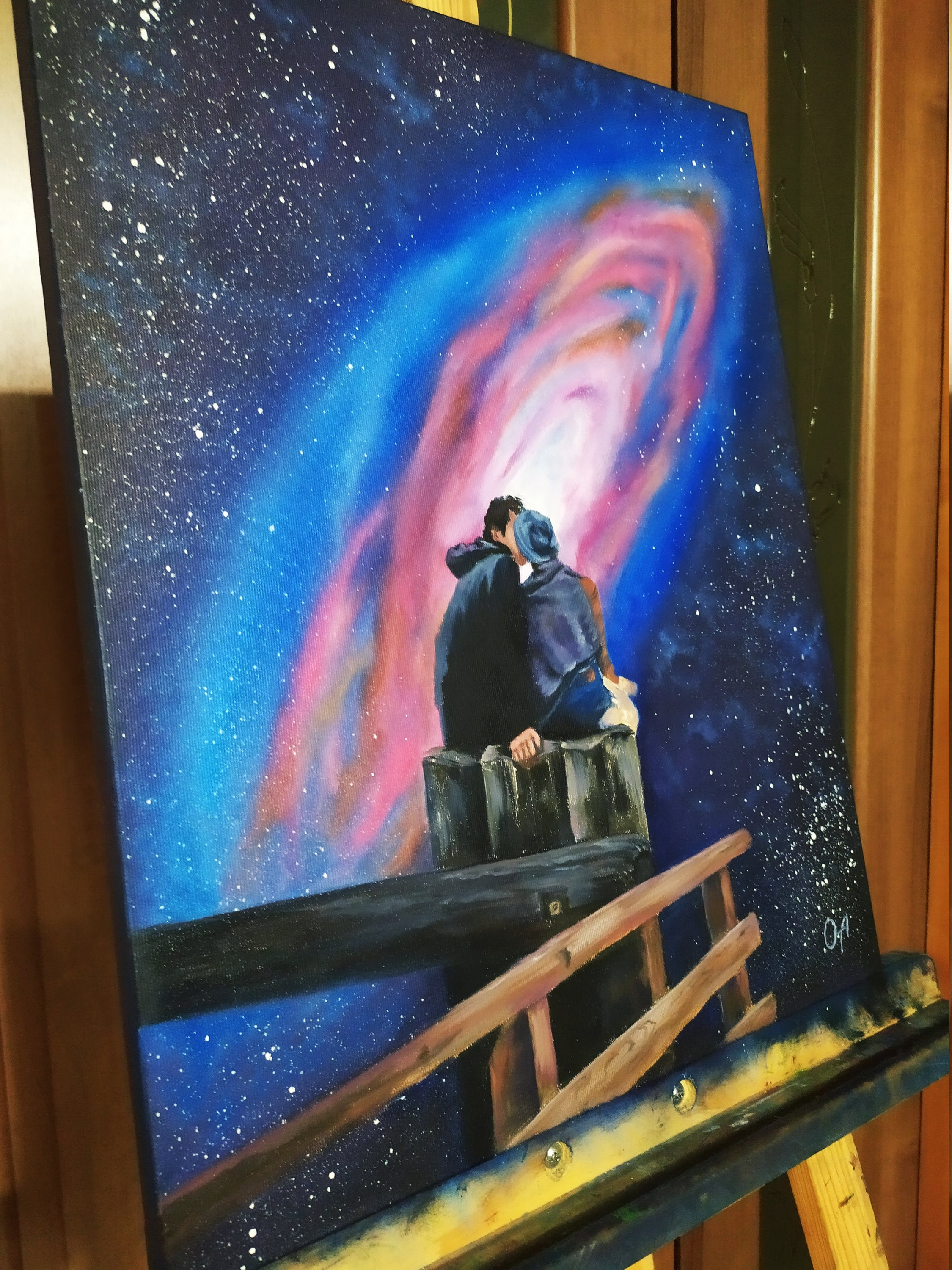 ORIGINAL Oil Painting Surreal Art Surrealism Galaxy - Etsy