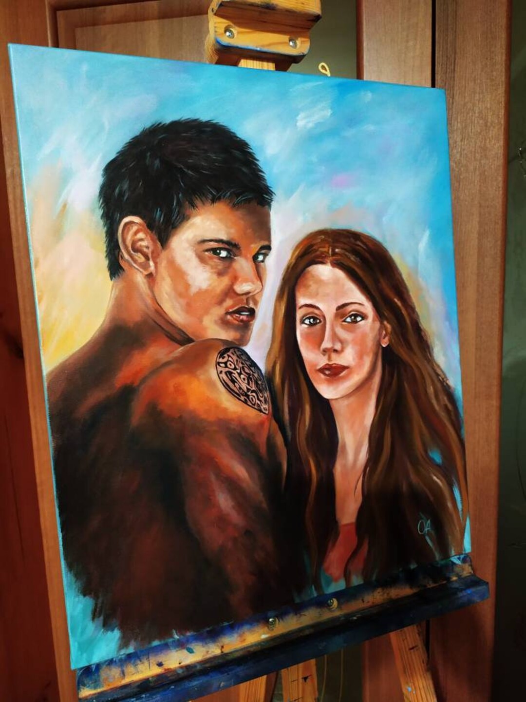 The Twilight Saga, Realistic Handmade Portrait on Canvas, Jacob Black ...