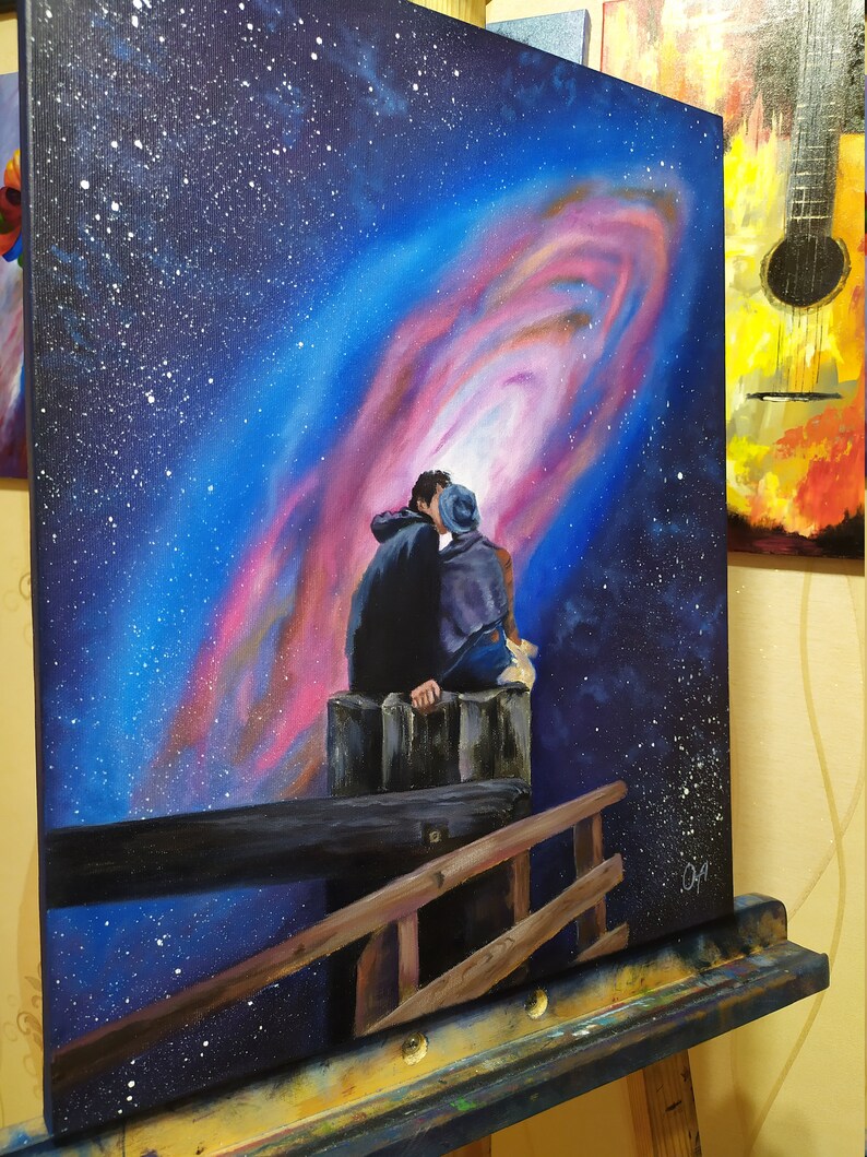 ORIGINAL Oil Painting Surreal Art Surrealism Galaxy - Etsy