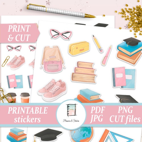 Journal Kit Digital Download Cricut Planner Sticker Pack Student ...