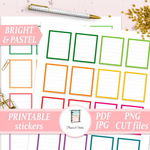 FULL BOX PLANNER Stickers Erin Condren Printable Full Box | Etsy