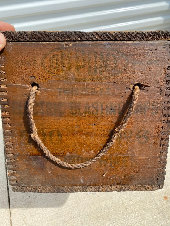 Vintage Dovetailed Wooden Dupont Crate Box Chest - Etsy