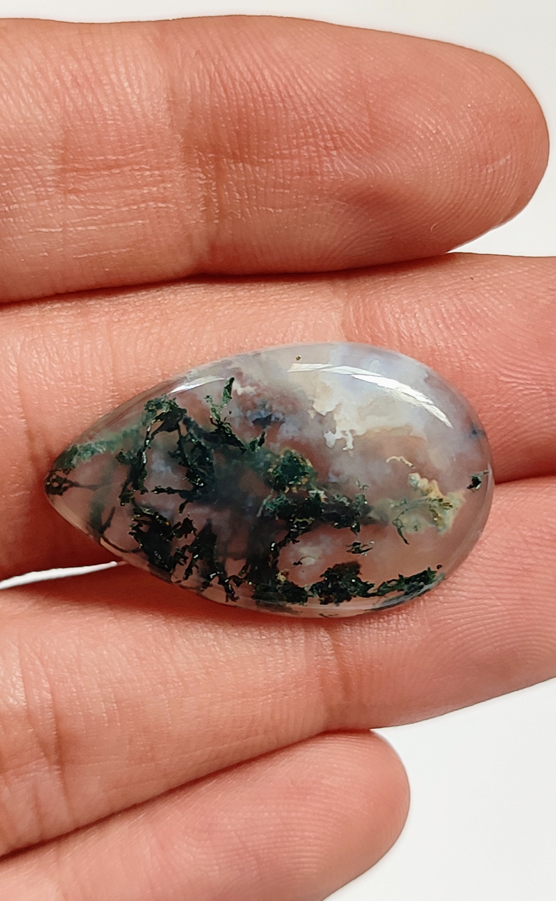 Natural Moss Agate Cabochon Gemstone Moss Agate Loose Gemstone | Etsy