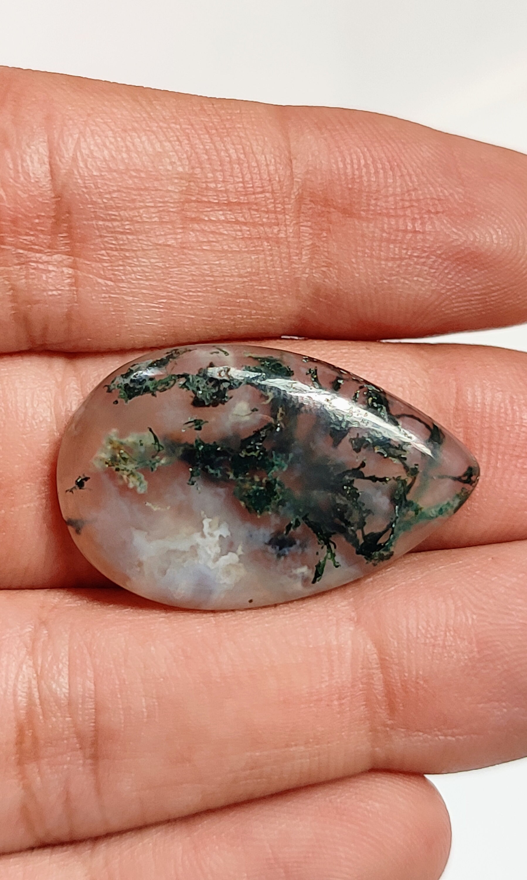 Natural Moss Agate Cabochon Gemstone Moss Agate Loose Gemstone | Etsy