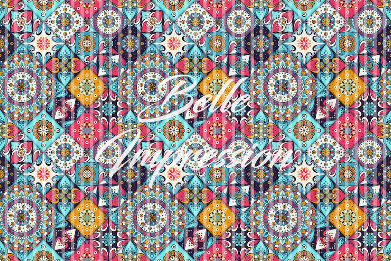 Moroccan Tile Wallpaper Mural Pattern Peel and Stick - Etsy