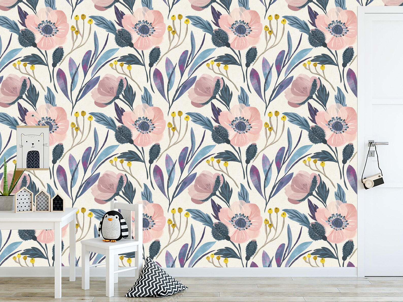 Removable Wallpaper Nursery Wall Decor Nursery Wallpaper Etsy