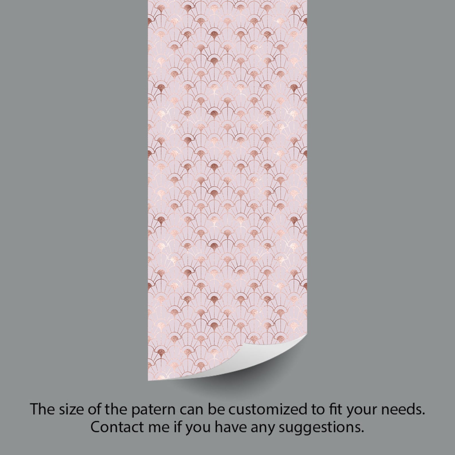 Art Deco Pattern With Rose Gold Decorative Flowers Shapes - Etsy