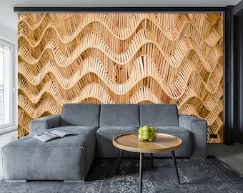 Rattan Wall Mural - Etsy