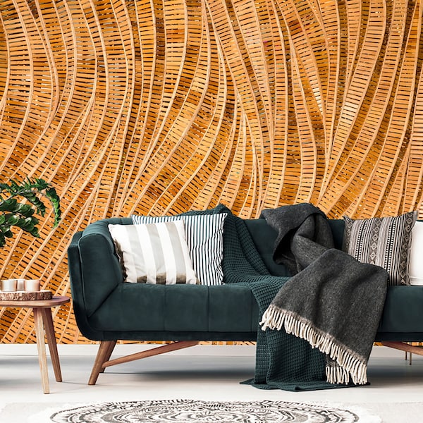 Rattan Peel and Stick Wall Paper - Etsy