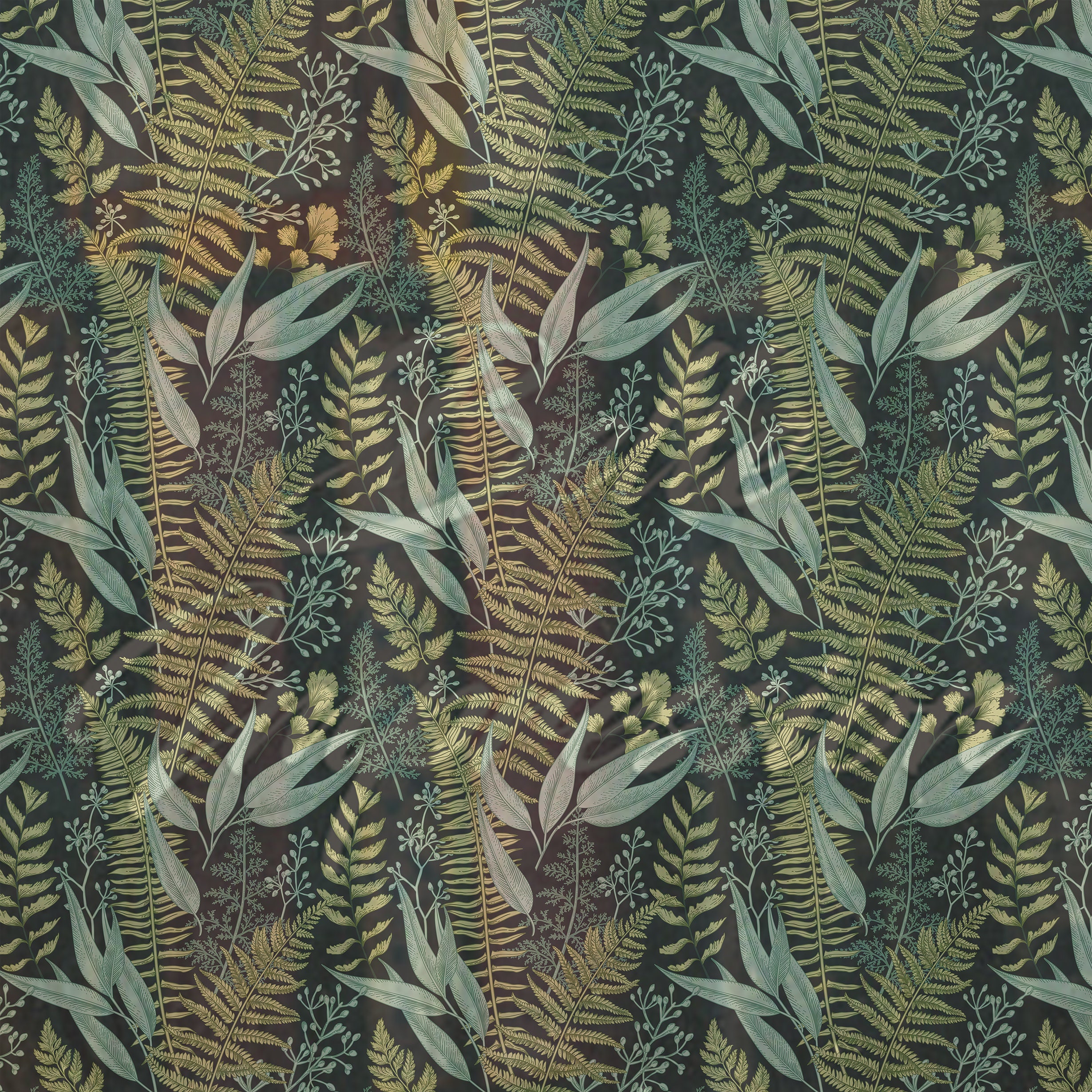 Botanical Wallpaper Ferns Wallpaper Wall Mural Green Home | Etsy