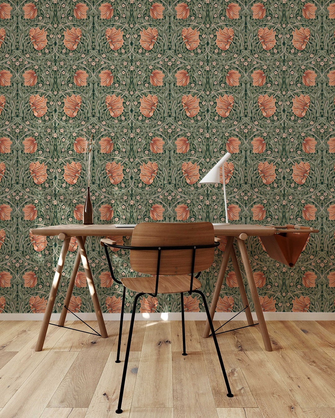 William Morris Pimpernel Pattern Peel and Stick Wallpaper, Self ... William Morris Pimpernel Pattern Peel and Stick Wallpaper, Self ...