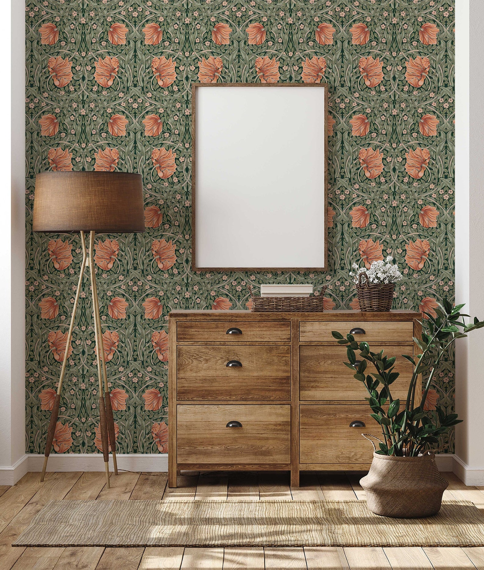 William Morris Pimpernel Pattern Peel and Stick Wallpaper, Self ...