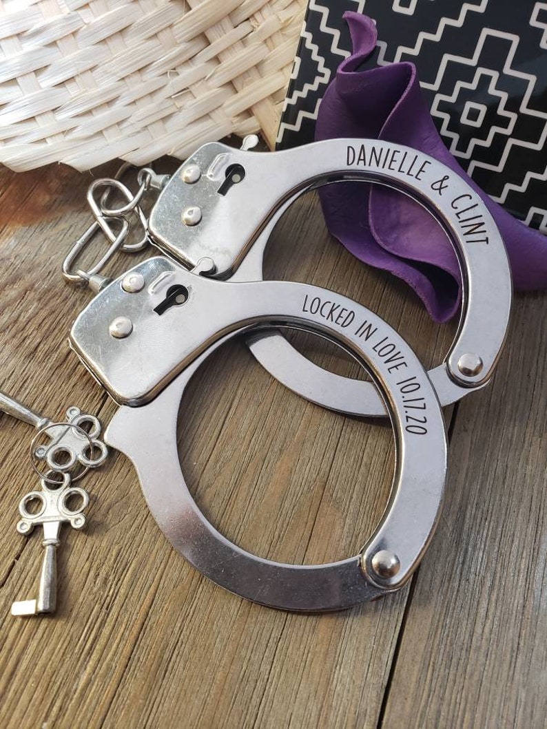 Custom Handcuffs handcuffs locked in love handcuffs | Etsy