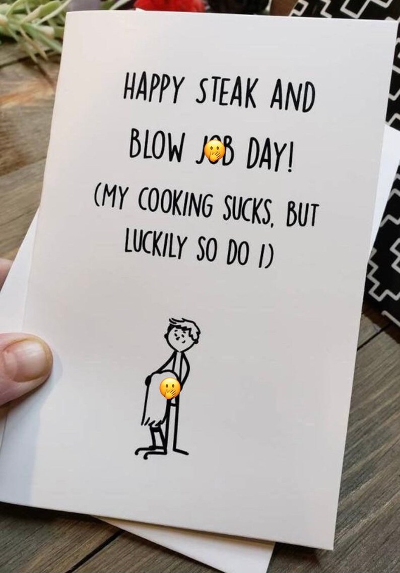 Digital File Happy Steak And Blow Job Day Birthday Card Etsy