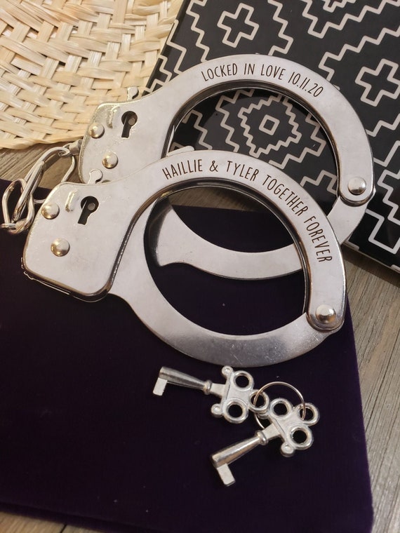 Custom Handcuffs handcuffs locked in love handcuffs | Etsy