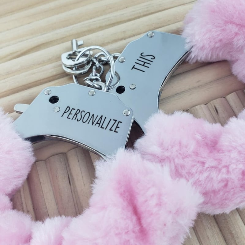 Fuzzy Pink Handcuff - Etsy