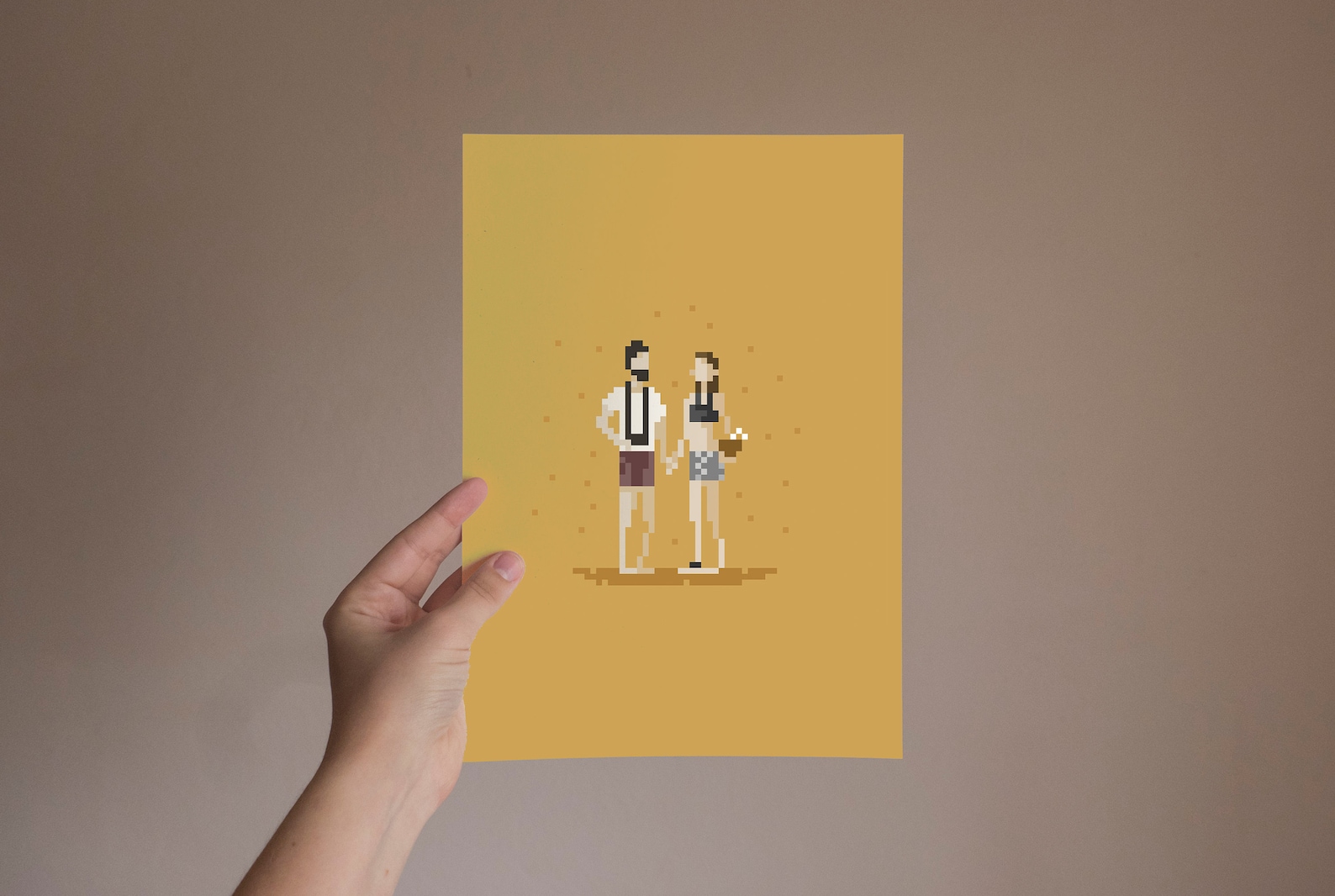 Custom Couple Pixel Art Portrait - Etsy