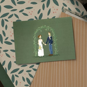 Custom Wedding Pixel Art Portrait - Etsy