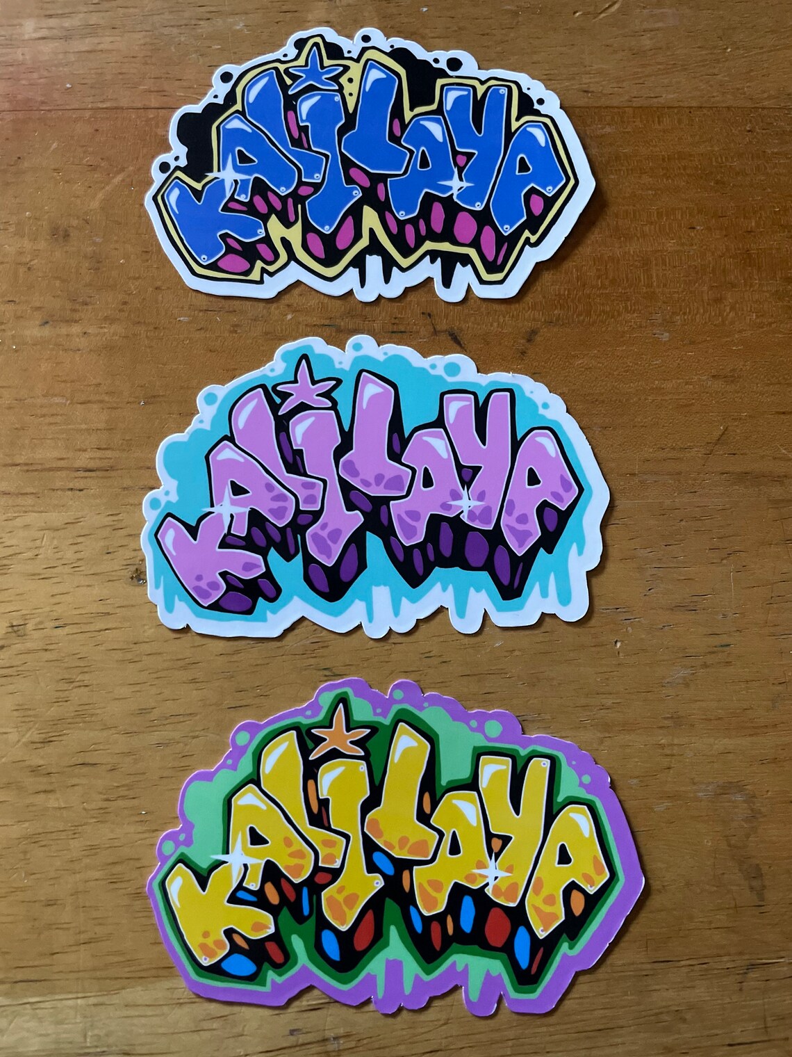 Personalized Graffiti Name Vinyl Stickers - Etsy
