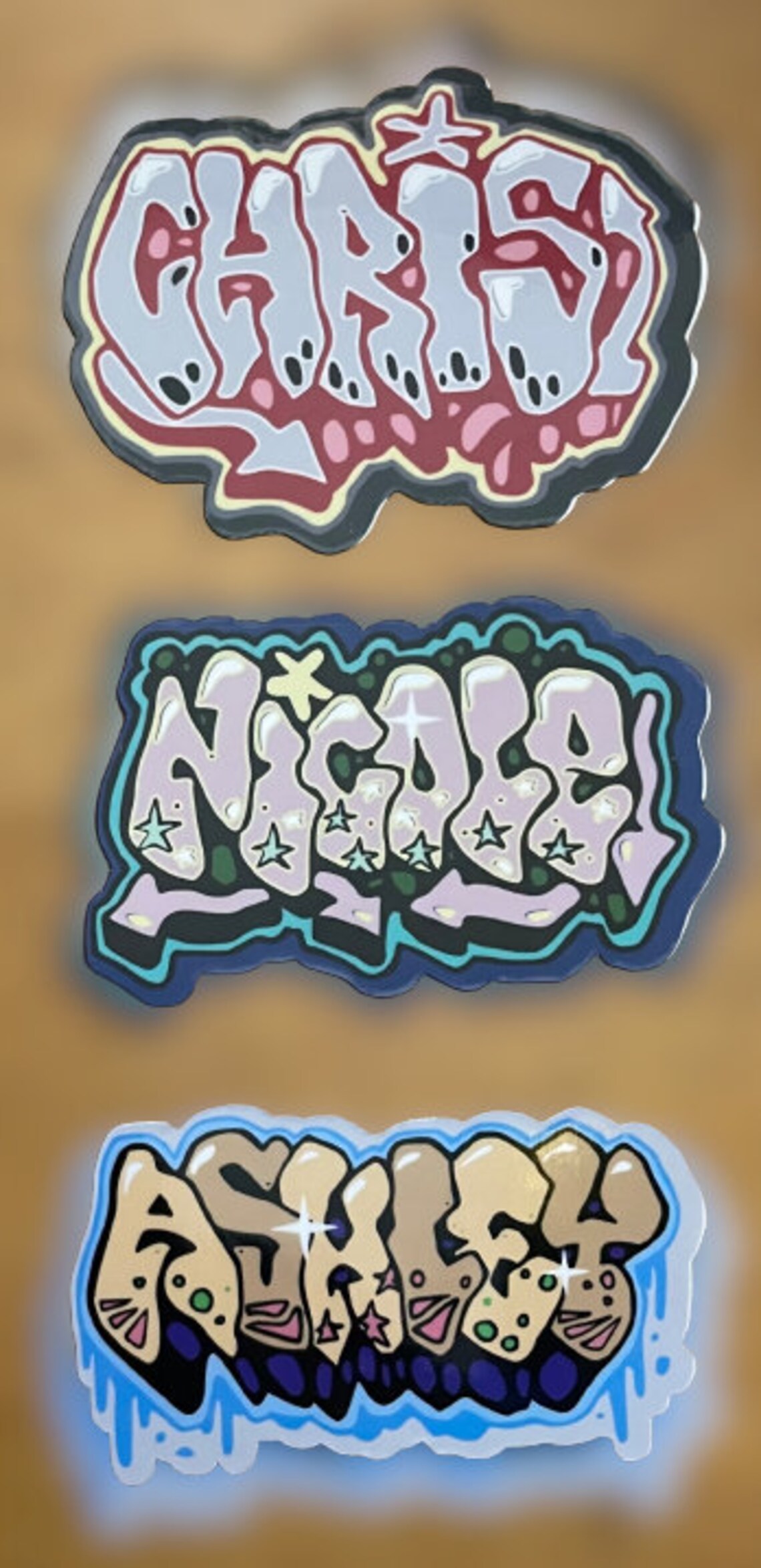 Personalized Graffiti Name Vinyl Stickers - Etsy