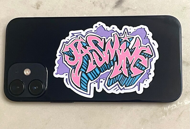 Personalized Graffiti Name Vinyl Stickers - Etsy