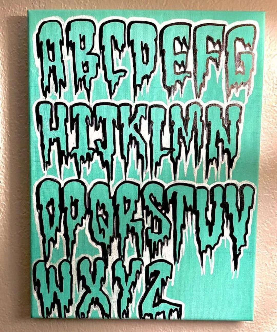 Creepy Letter Graffiti Alphabet - Etsy