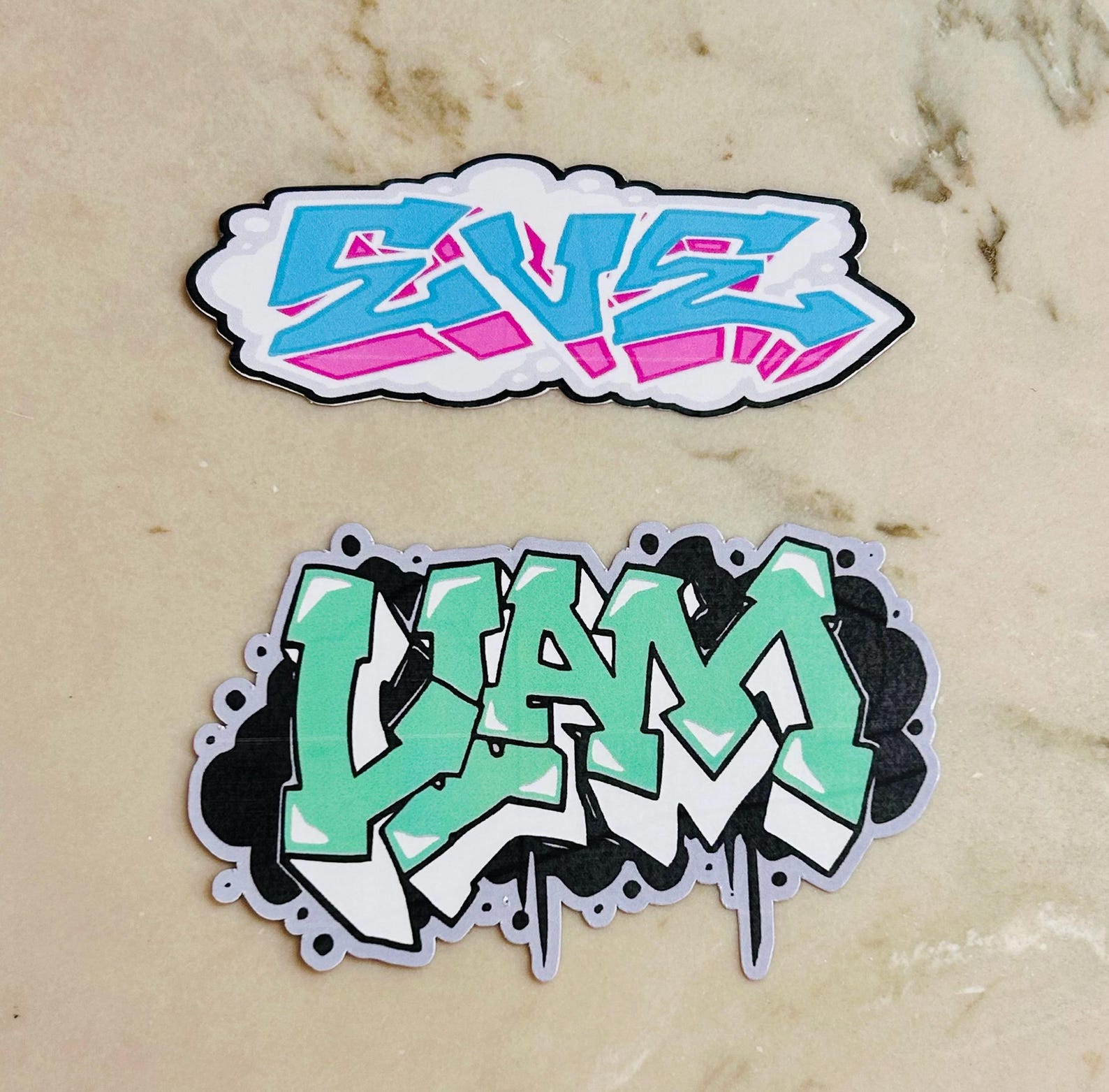 Personalized Graffiti Name Vinyl Stickers - Etsy
