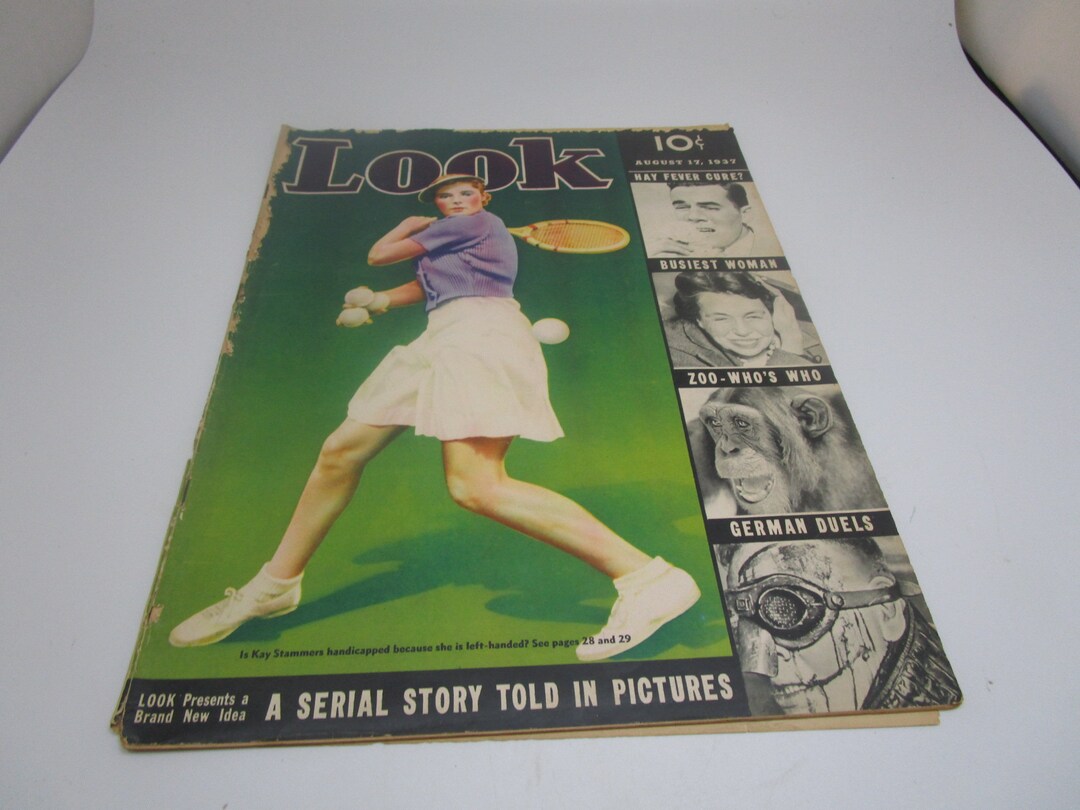 1937 Look Magazine Tennis Player Kay Stammers Lindbergh - Etsy