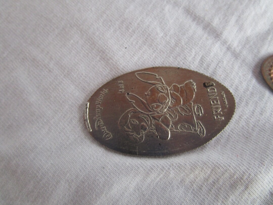 2 Walt Disney World Elongated Quarter & Penny Friends Lilo and Stich ...