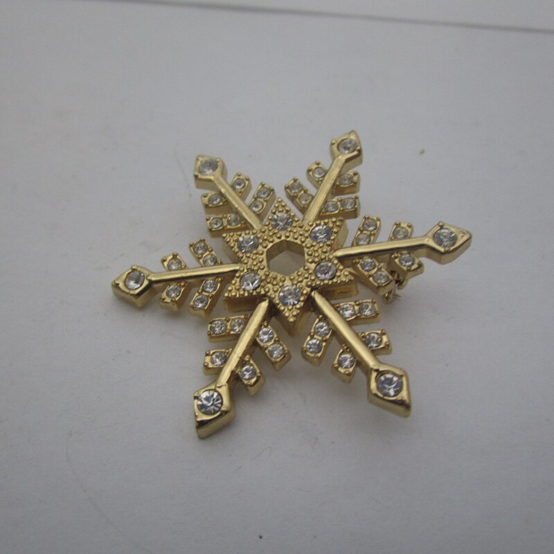 Snowflake Rhinestone Brooch - Etsy
