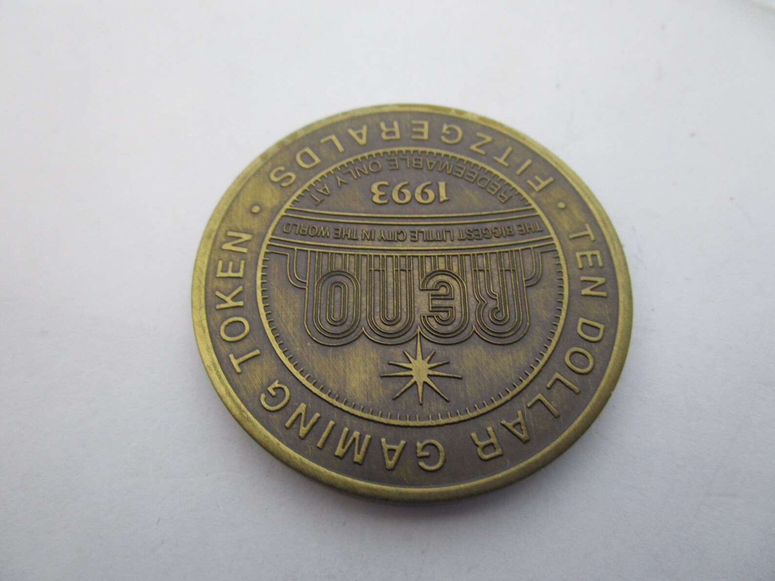 1993 Ten Dollar Gaming Token Fitzgeralds Casino Reno NV - Etsy