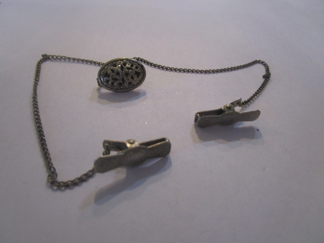Antique Victorian Fancy Dress Triple Clip & Chain - Etsy