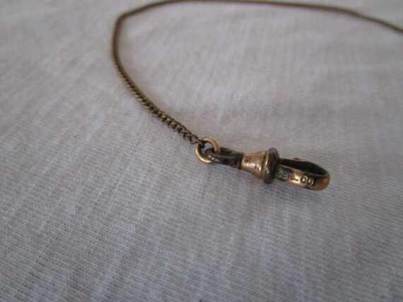 Antique Gold Filled Victorian Pocket Watch Chain Mono… - Gem