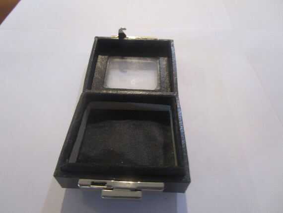 Vintage Glass Top Miniature Jewel Box - Gem