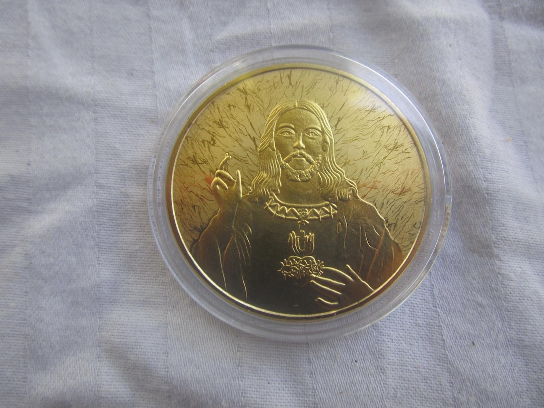 Vtg Gold Plated Catholic Jesus Christmas Coin Nativity Scene - Etsy