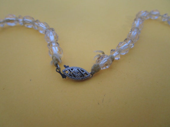 Antique Graduated Cut Crystal Beaded Necklace with 10… - Gem